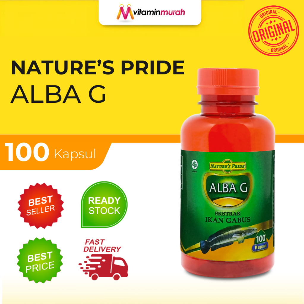 Jual NATURE'S PRIDE ALBA G EKSTRAK IKAN GABUS ALBUMIN ISI 100 KAPSUL ...