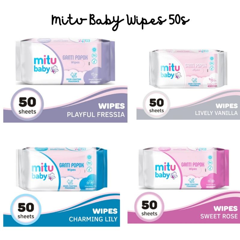 Jual MITU Baby Wipes Tissue isi 50s (1 pack) | Shopee Indonesia