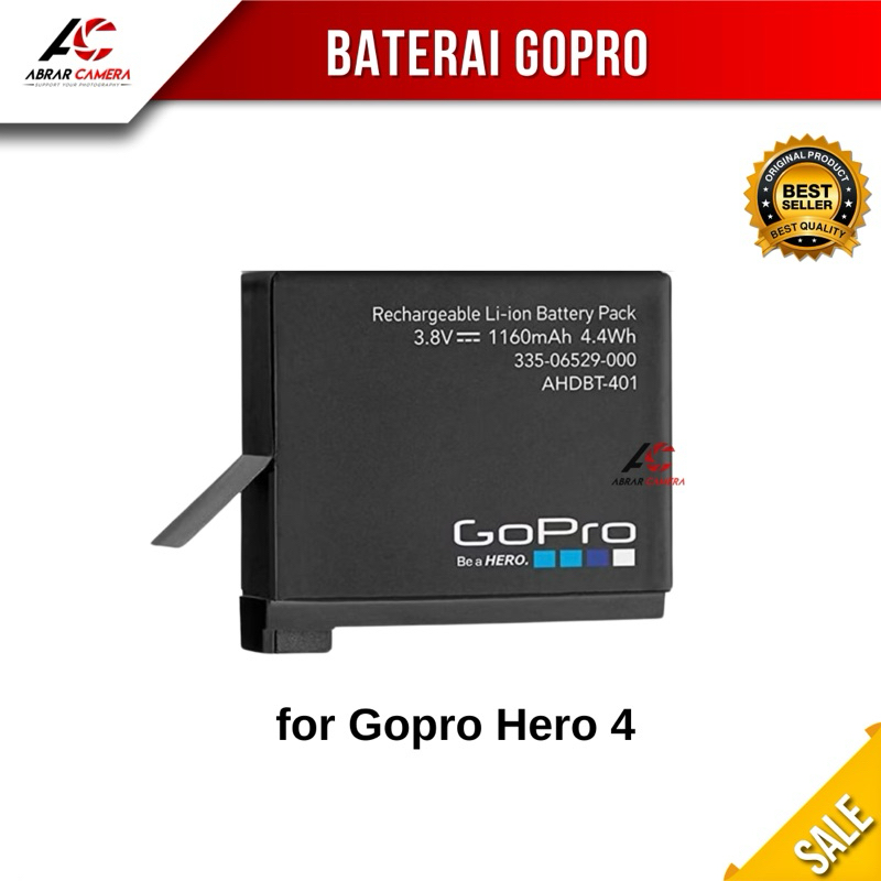 Jual Baterai Gopro Hero 4 - Rechargeable Li-ion Battery Pack 1160mAh ...