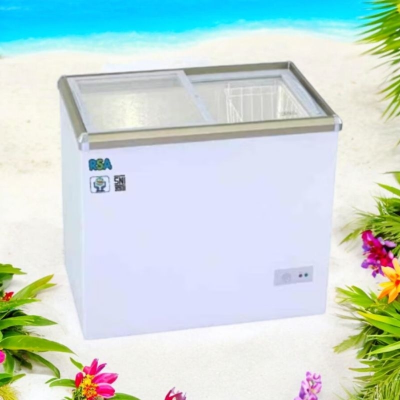 Jual Chest Freezer RSA XS 200 / XS200 Sliding Flat Glass 200 Liter ...