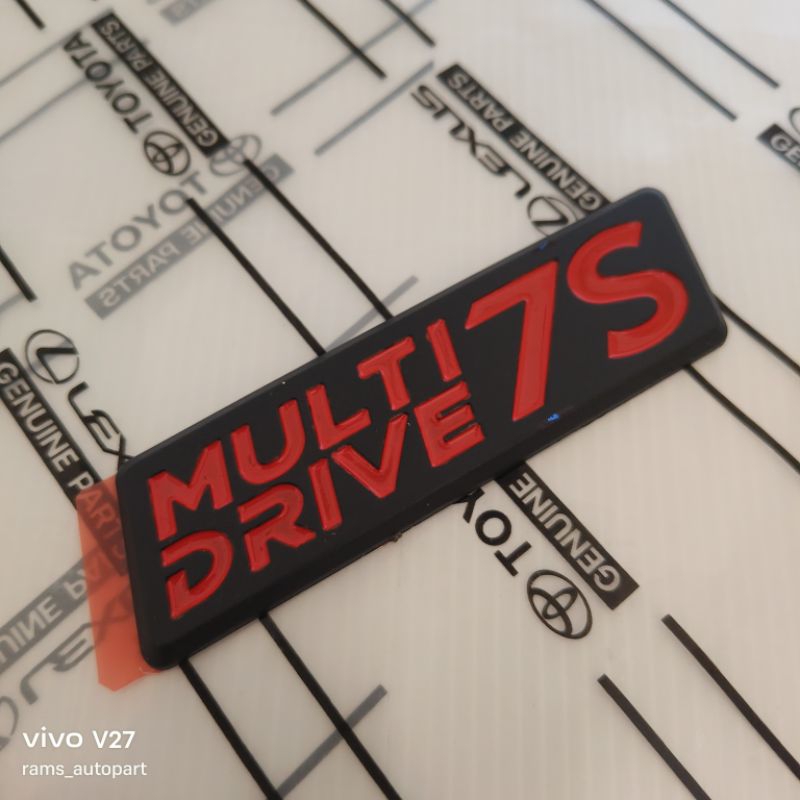 Jual logo emblem tulisan MULTI DRiVE 7S original | Shopee Indonesia