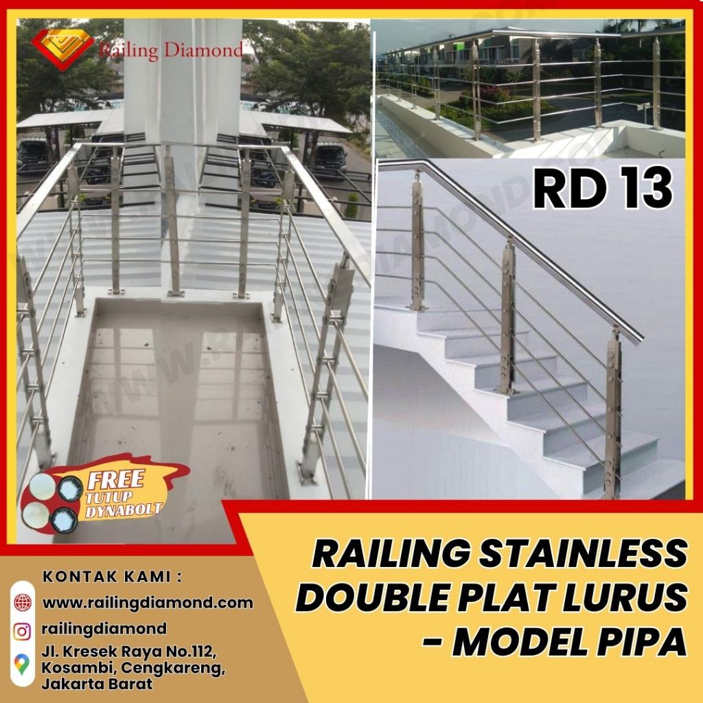 Jual Tiang Railing Tangga Stainless RD 13 | Shopee Indonesia