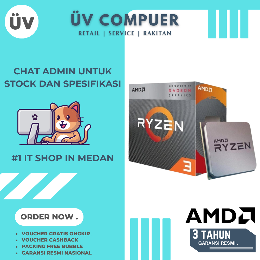 Jual Processor CPU AMD Ryzen 3 3200G | 4 Cores | 3.6 GHz 4MB Cache ...