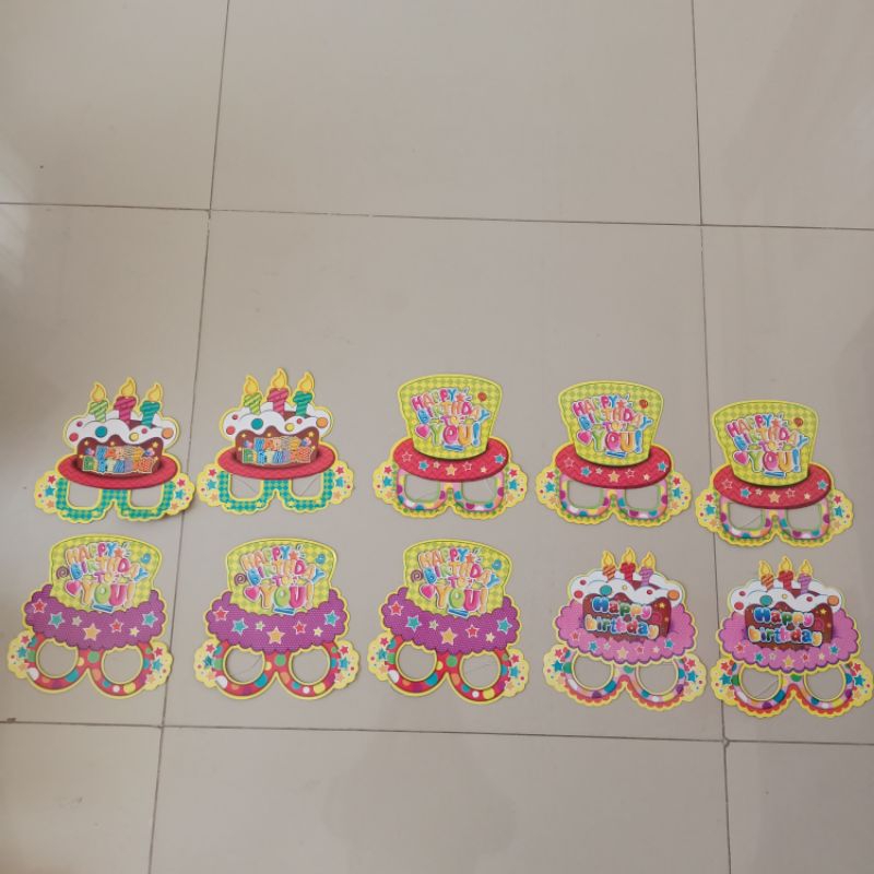 Jual Kacamata pesta ulang tahun properti ultah topeng happy birthday ...