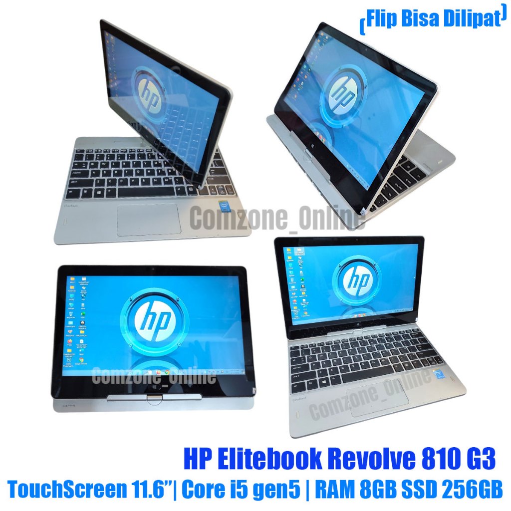 Jual Laptop 2 in 1 HP Elitebook Revolve 810 G3 Core i7 i5 gen5 8GB SSD ...
