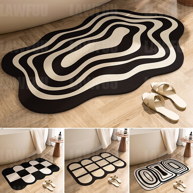 Jual 【Ready】Anti Slip Alas Lantai Keset Kaki Diatomite Serap Air Alas ...