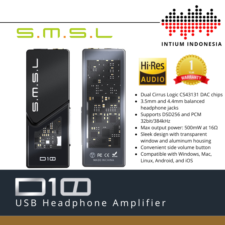 Jual SMSL D10 / D-10 / D 10 Portable Dongle USB DAC and Headphone ...