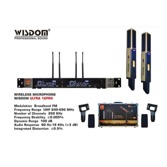 Jual Mic Wisdom Ultra 12Pro Microphone Wireless Wisdom Ultra 12Pro ...