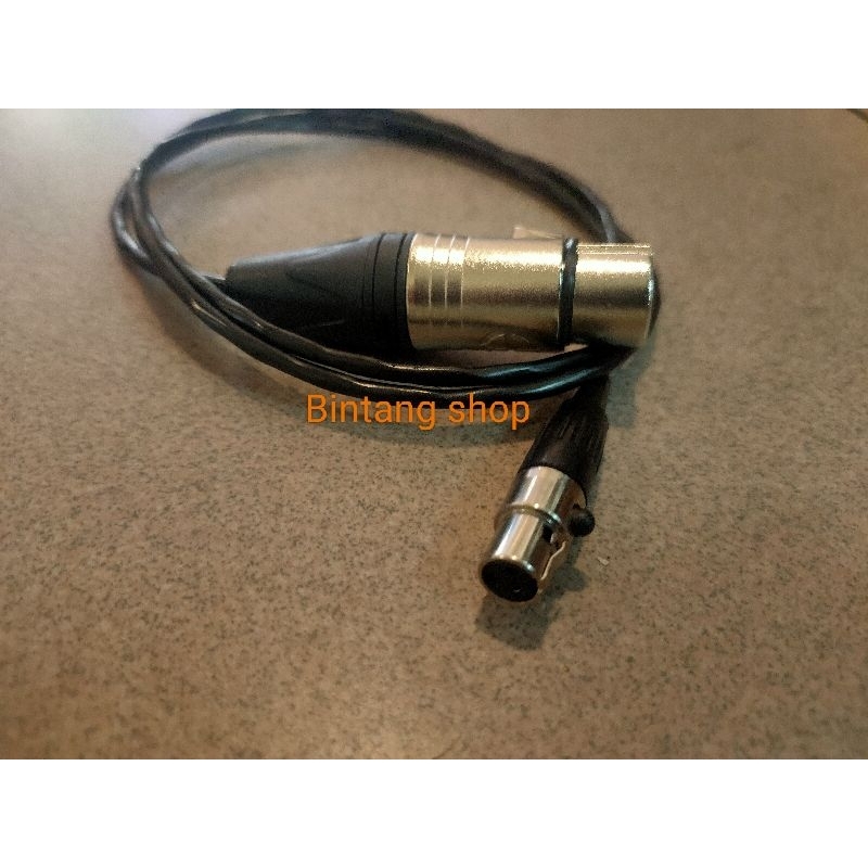 Jual Kabel mic camera XLR 3 pin female to mini XLR 3 pin female 1 meter ...