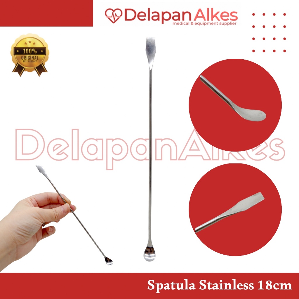 Jual Spatula Stainless 18cm Satuan Sendok Ujung Pipih Spatel Spoon ...