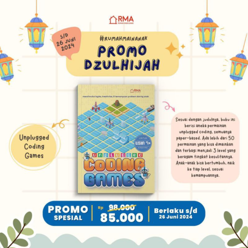Jual Buku Aktivitas Anak 7 Tahun | Unplugged Coding Games | Maskana | Shopee Indonesia