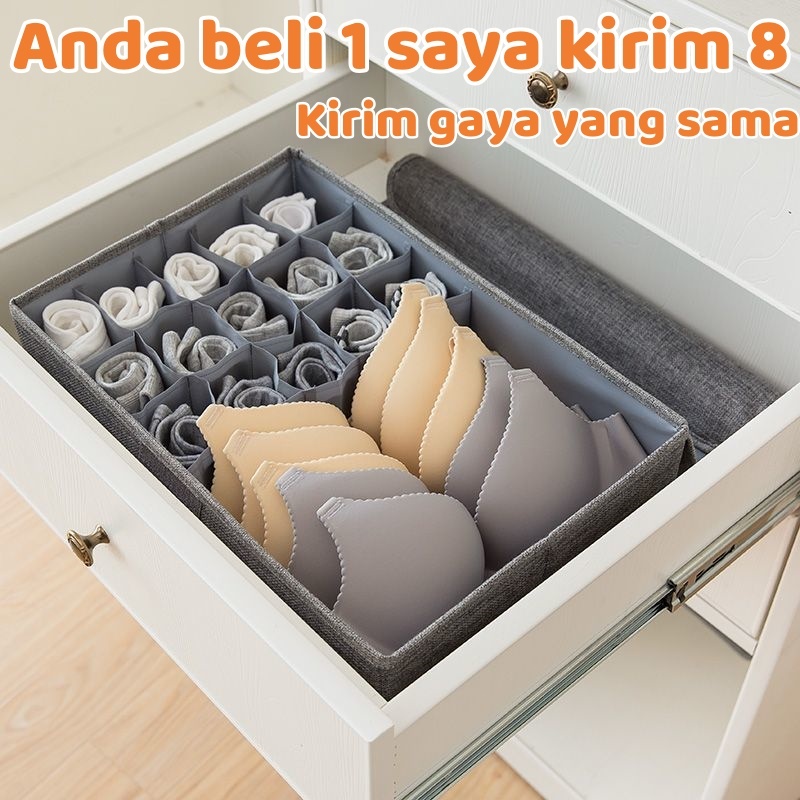 Jual Pakaian intim Kotak Penyimpanan Storage Box Lipat Organizer Box ...