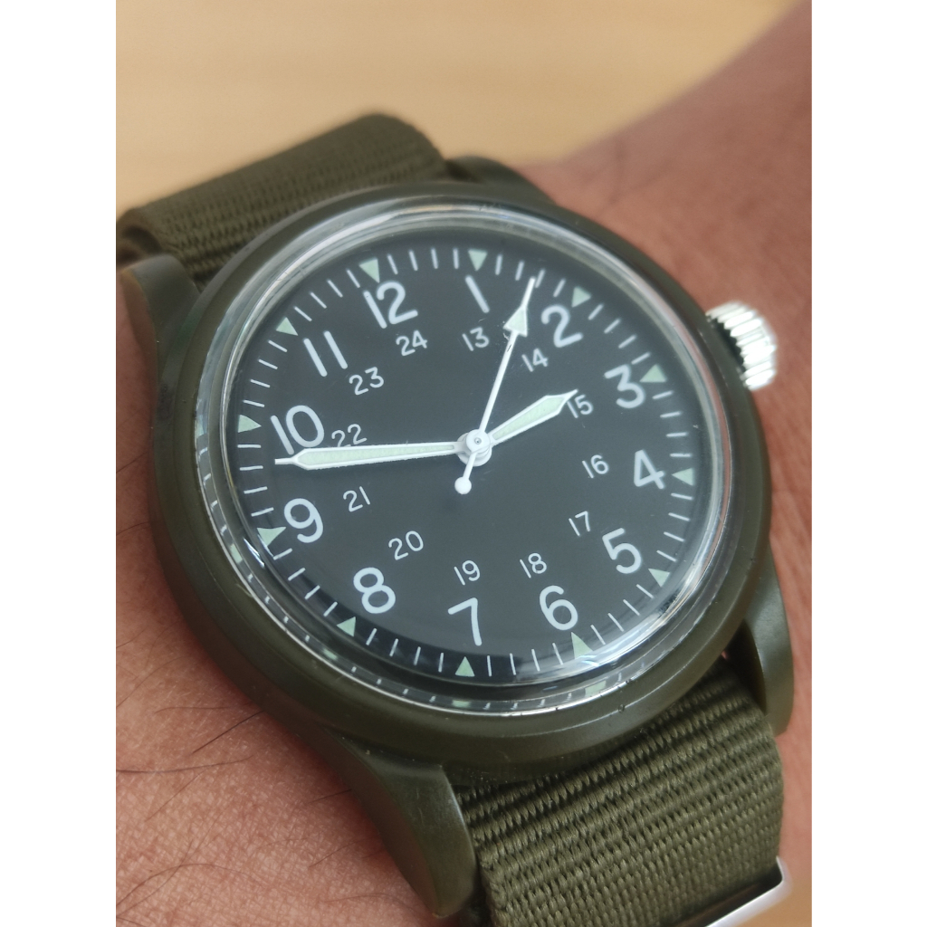 Jual Daiso Japan Military Watch Olive Khaki Green | Shopee Indonesia