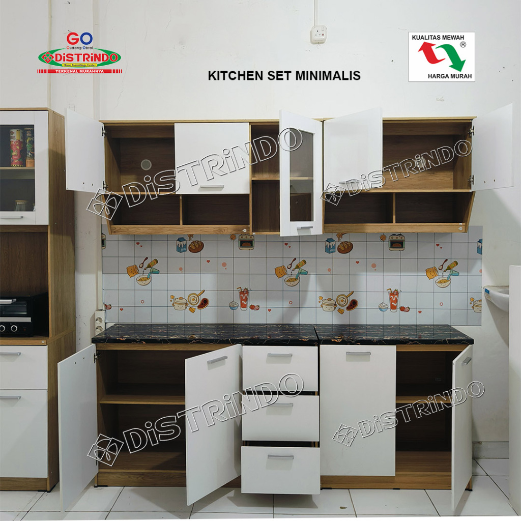 Jual Lemari Dapur / Rak Dapur 3PINTU / Rak Dapur Dinding / Kitchen set ...