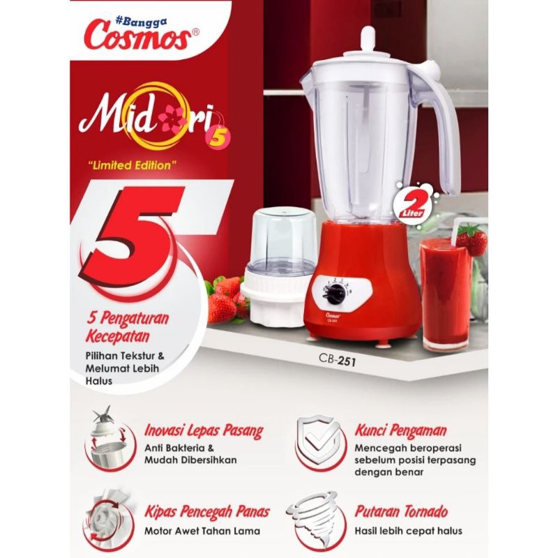 Jual Pelumat Cosmos CB-251 Midori Series / Cosmos Blender CB-251 ...