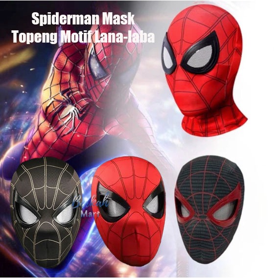 Jual Topeng Spiderman Dengan Jaring Laba-Laba Spider-Man Mask Skin ...