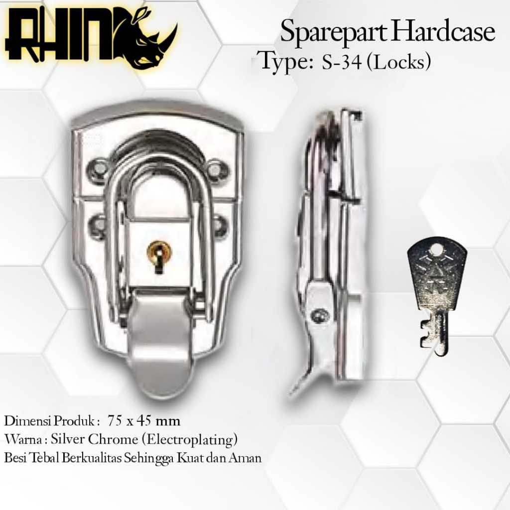 Jual KUNCI KOPER S-34 /BOX/TAS/GEMBOK CONTAINER HARDCASE Mixer Keyboard ...