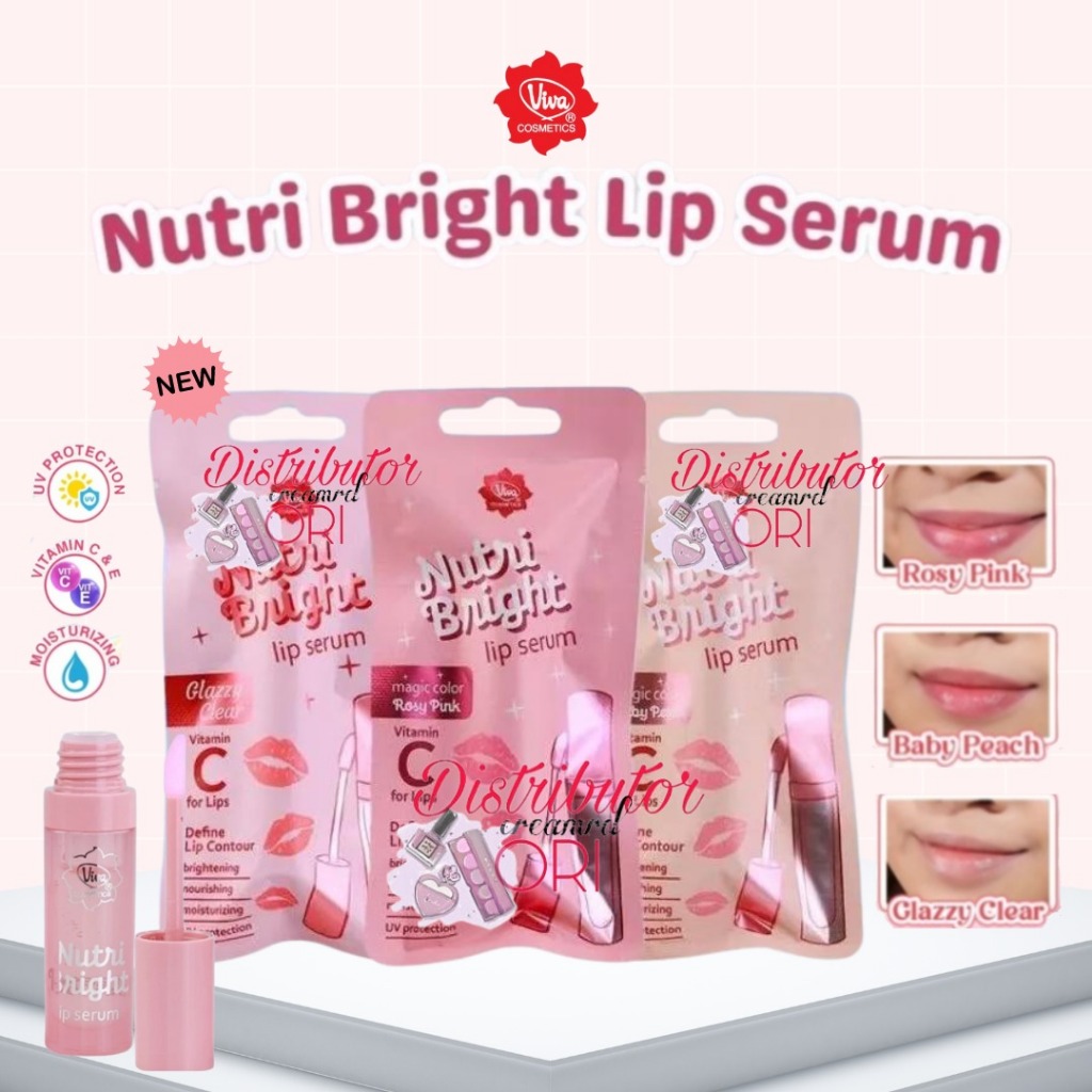 Jual Viva Nutri Bright Lip Serum (BRIGHTENING, NOURISHING, MOISTURIZING, UV PROTECTION) with ...