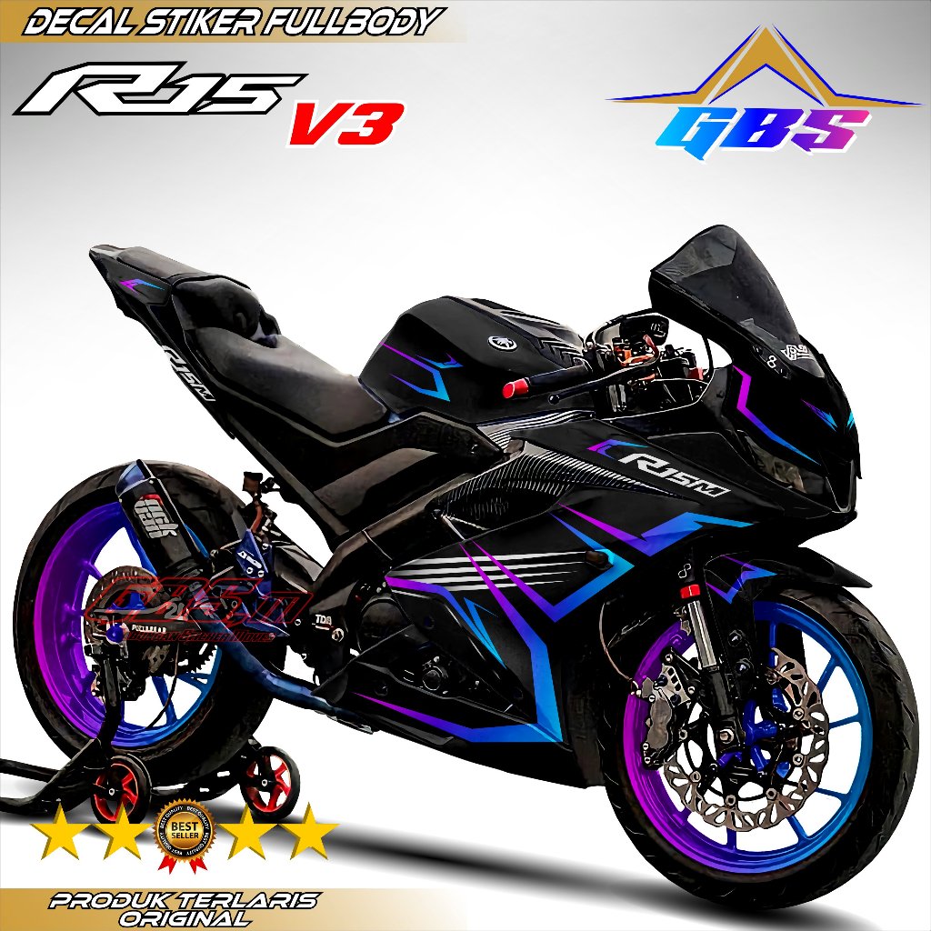Jual Decal R15 V3 Fullbody Stiker Liss Bunglon Decal Motor R15 V3 ...