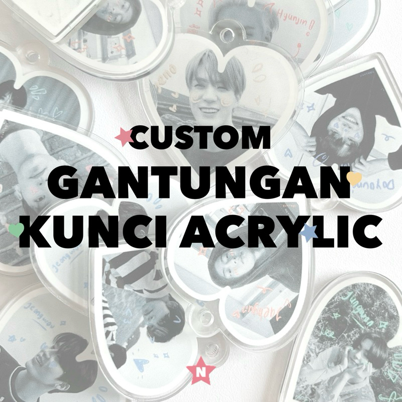 Jual (MINIMAL 2 PCS) Custom Acrylic Keychain Keyring Akrilik Gantungan ...