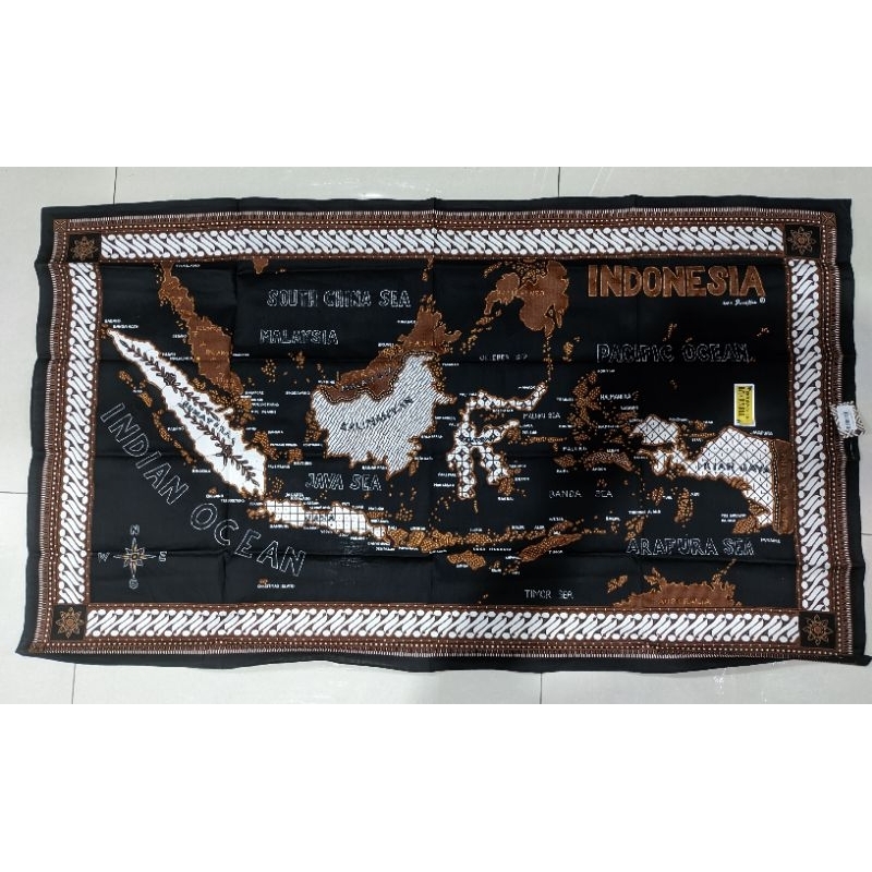 Jual TAPLAK MEJA BATIK TAPLAK TAMU PETA INDONESIA (HIASAN DINDING ...
