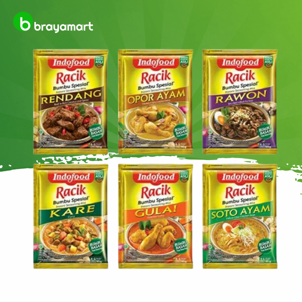 Jual Aneka bumbu racik instan "indofood" 45 gram varian kare / rawon ...