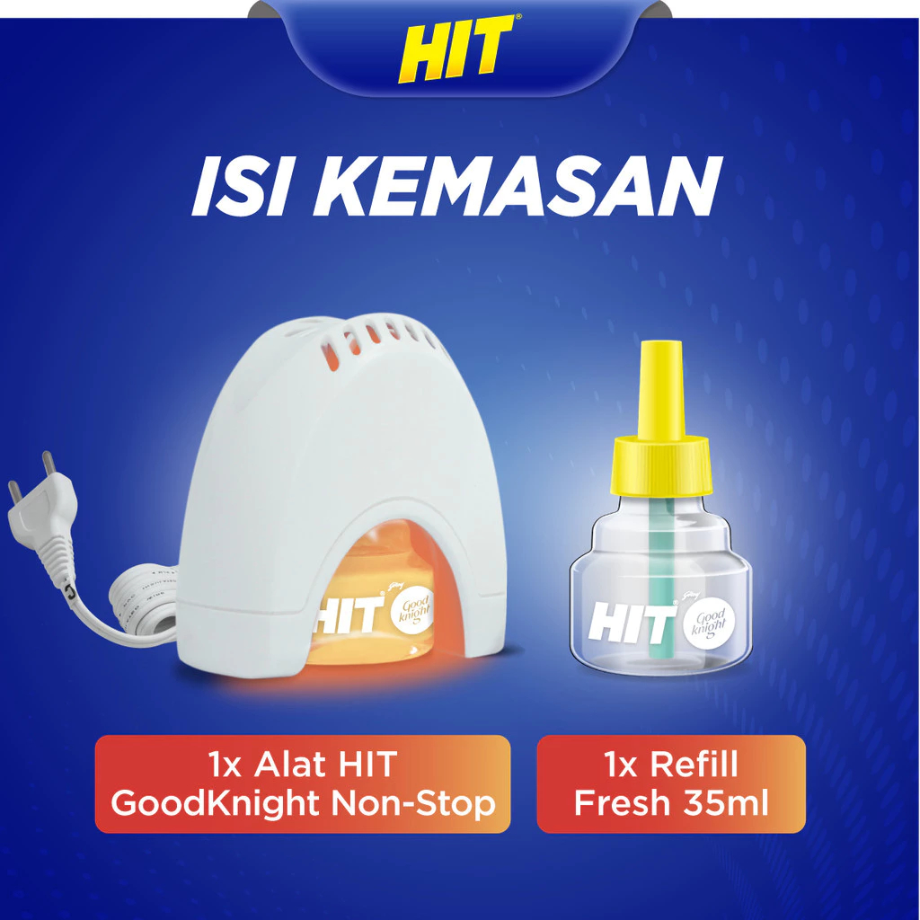 Jual obat nyamuk elektrik Hit Good Knight NON STOP kabel / express - Bunuh Nyamuk Penyebab Demam ...
