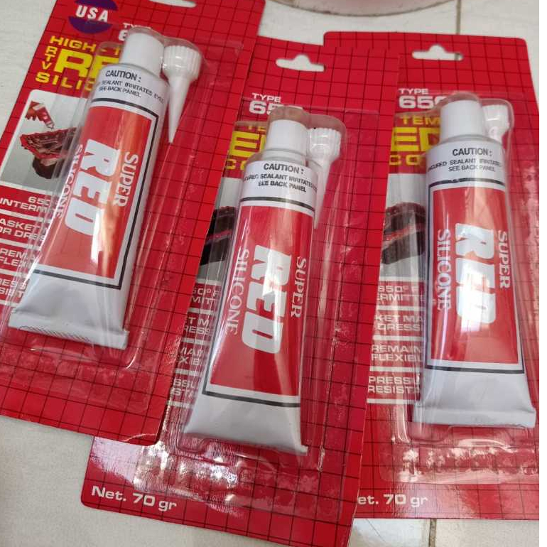 Jual Lem Silicon Red Silicone ( High Temp RTV Type 650) | Shopee Indonesia