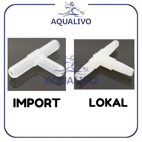 Jual Sambungan T Selang Aerator 3/16" Konektor Tee Tube Connector ...