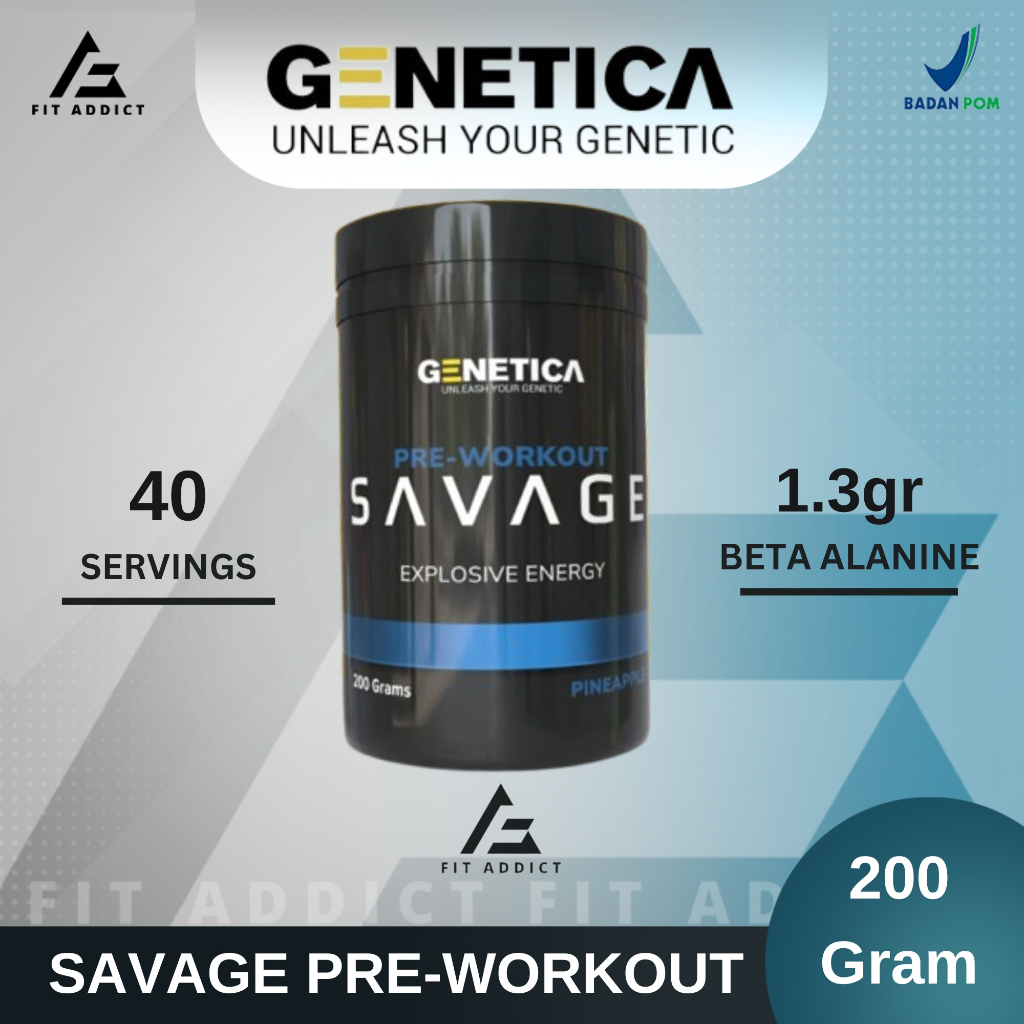 Jual Genetica Savage Preworkout 40 Serving 40 Servings Pre Workout ...