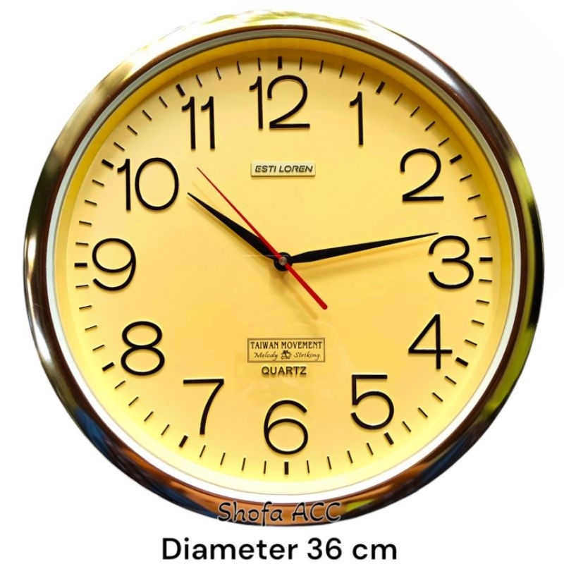 Jual Jam Dinding Besar Bunyi Tiap Jam Lonceng Musik Alarm Musik Melodi ...