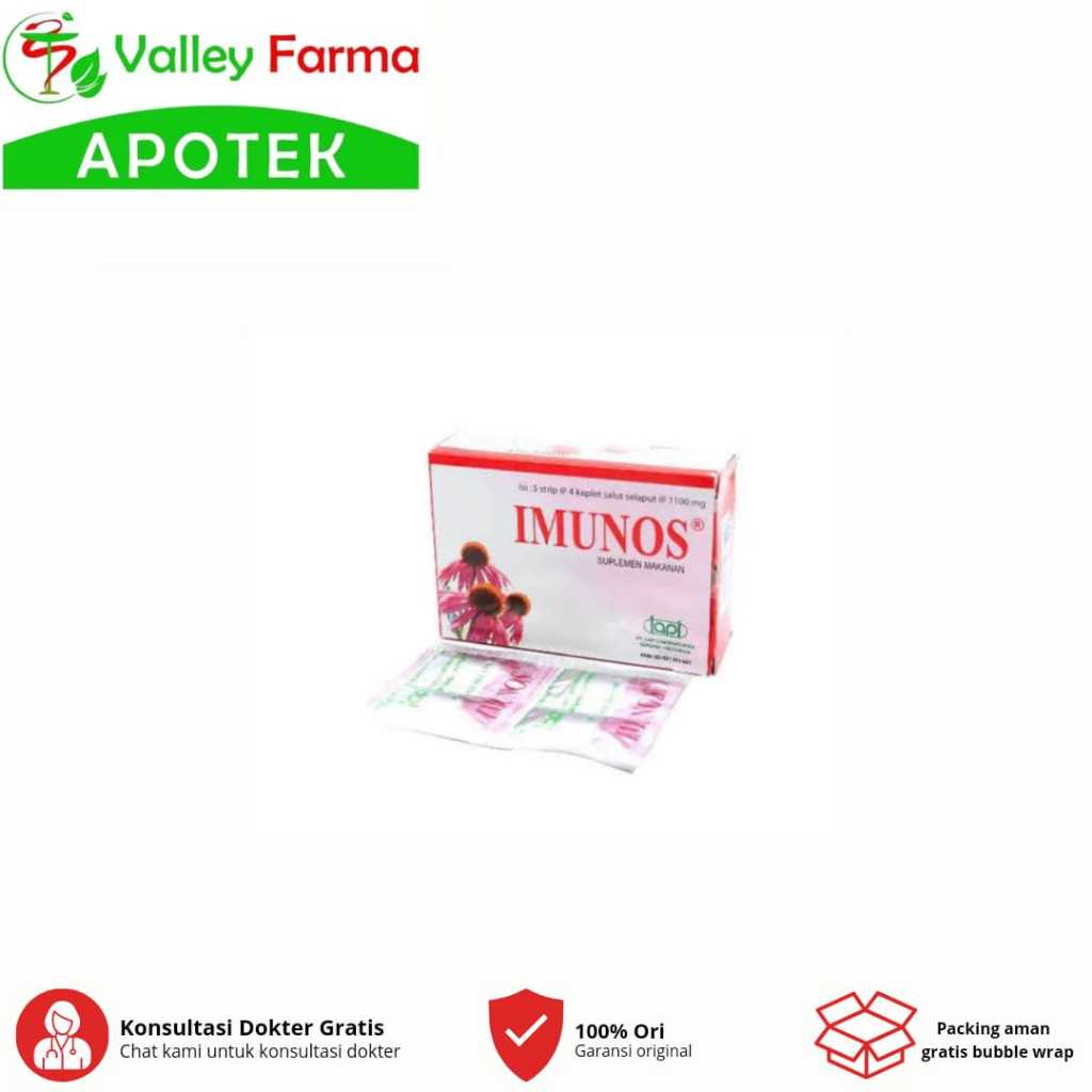 Jual IMUNOS TABLET MULTIVITAMIN DAYA TAHAN TUBUH 1 STRIP ISI 4 TABLET ...