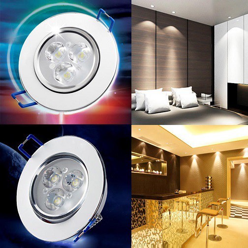 Jual Downlight Spot Lamp Sorot Adusjtable 3 Watt 3 Mata LED Panel Light Spotlight Lampu Plafon ...