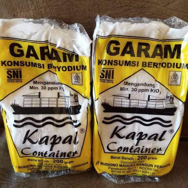 Jual Garam Dapur Cap Kapal 200gr & 250gr Garam konsumsi Beryodium Murni ...