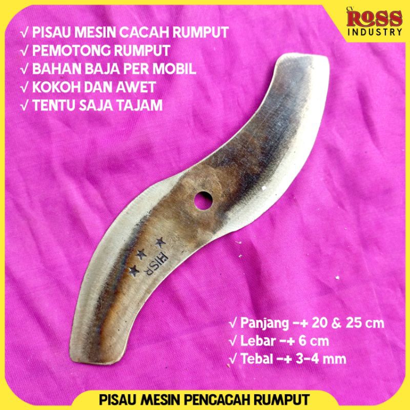 Jual Pisau mesin pencacah rumput potong rumput cacah rumput baja per ...