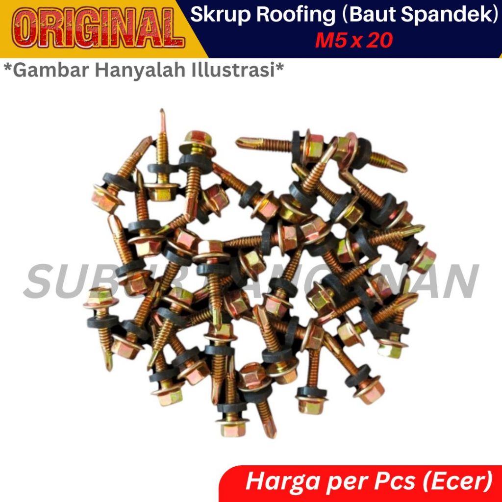 Jual Baut Roofing/ Baut Spandek/ Baut Drilling/ Skrup Spandek 2 CM ...