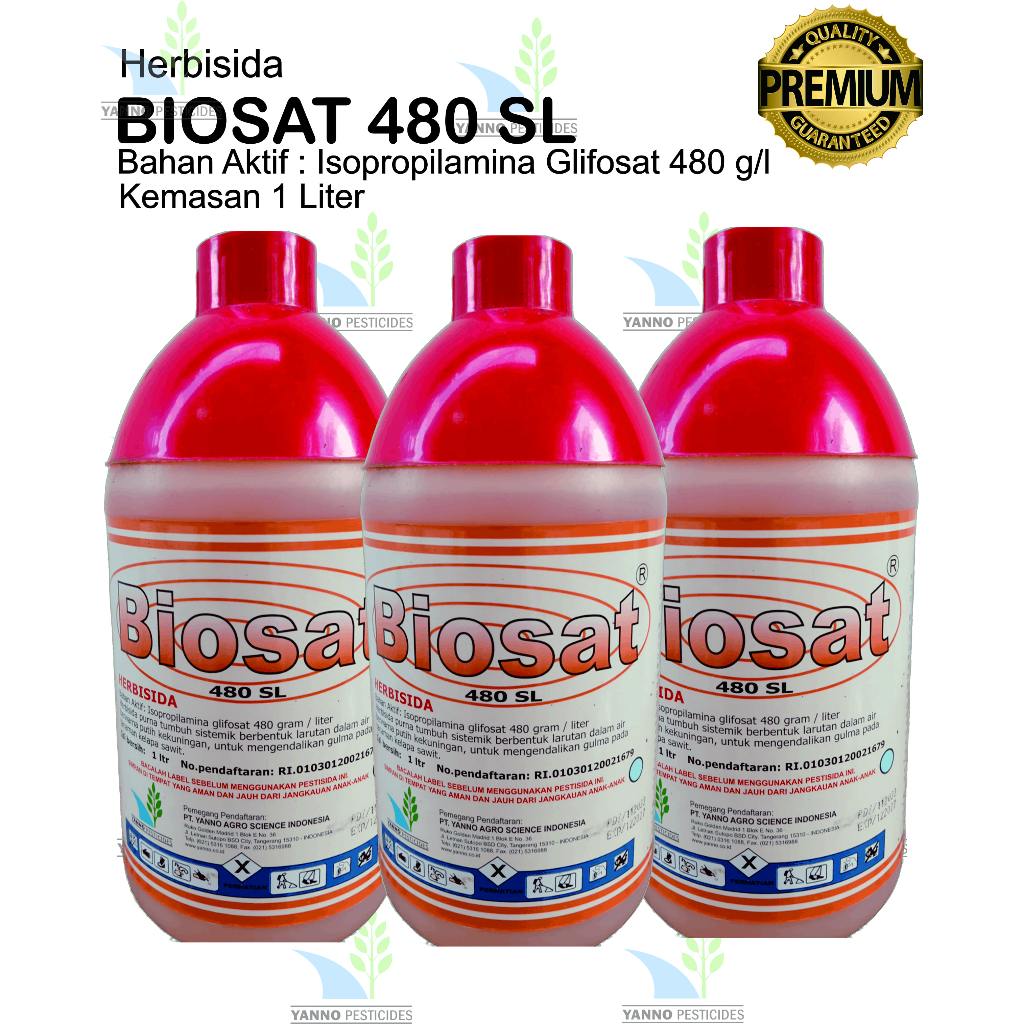 Jual BIOSAT 480 SL Herbisida Bahan Aktif Isopropilamina glifosat 480 g ...