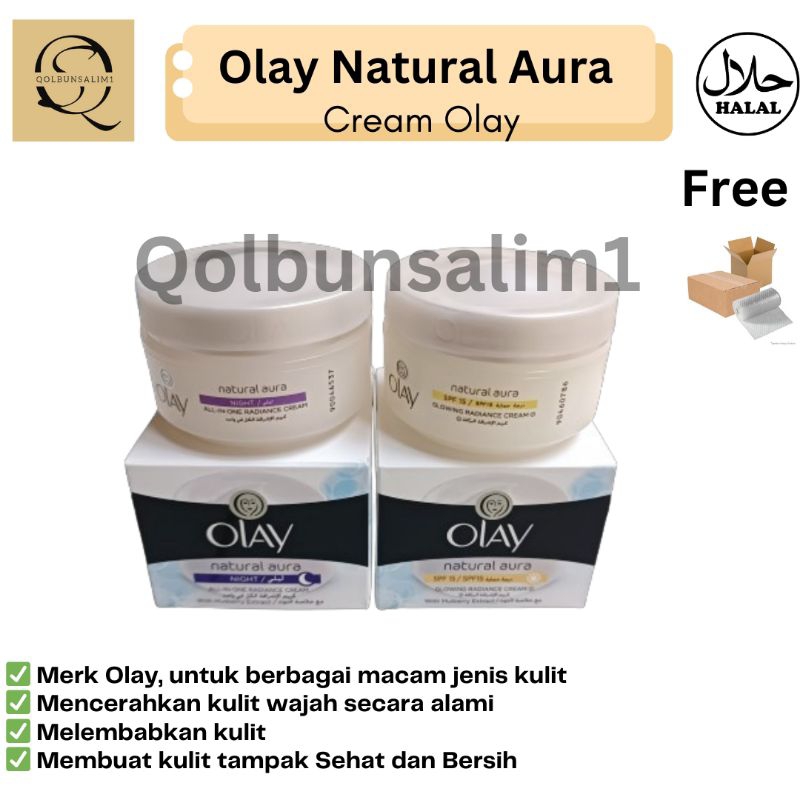 Jual Olay Natural Aura Day Cream Spf 15,Night Cream Ori Arab Saudi ...