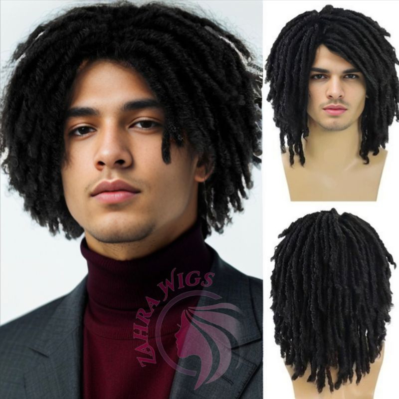 Jual Wig Rambut Gimbal Pendek Warna Hitam | Shopee Indonesia