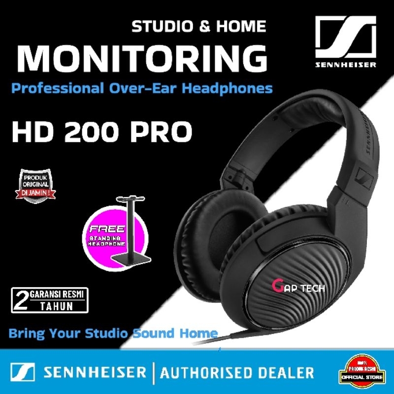 Jual Sennheiser HD 200 PRO / HD200 PRO / HD200PRO / HD 200PRO Professional Over-Ear Monitoring ...