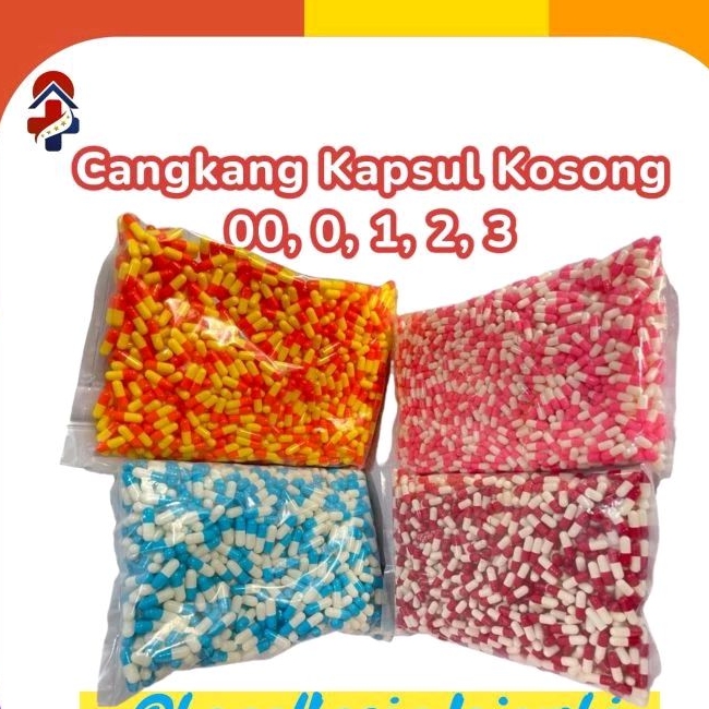 Jual Kapsul Kosong // Kapsul Obat ukuran 00 / 0 / 1 / 2 / 3 KAPSULINDO ...
