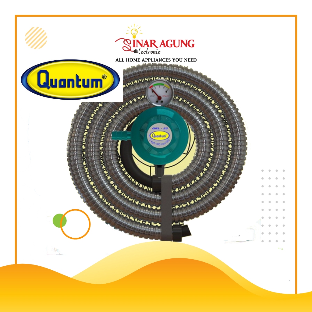 Jual QUANTUM REGULATOR DAN SELANG QRL232 / QRL 232 [PENGUKUR GAS][1.8M ...