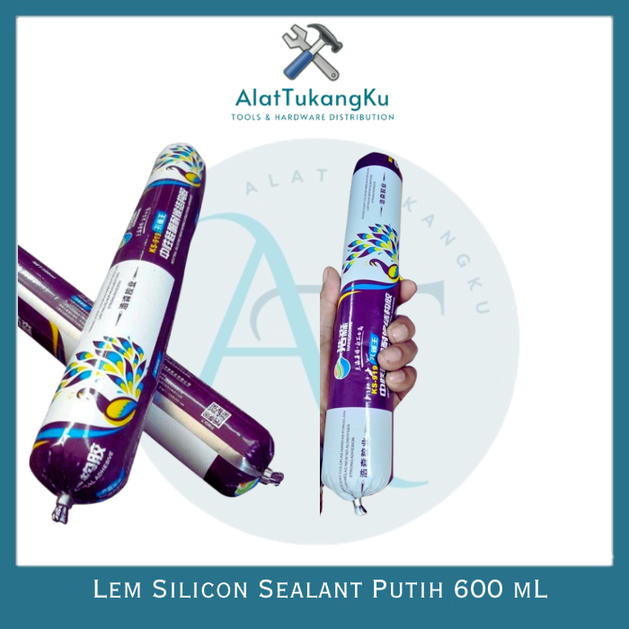 Jual Lem silikon 600mL Warna Putih / Lem Perekat Serbaguna Kaca Keramik ...