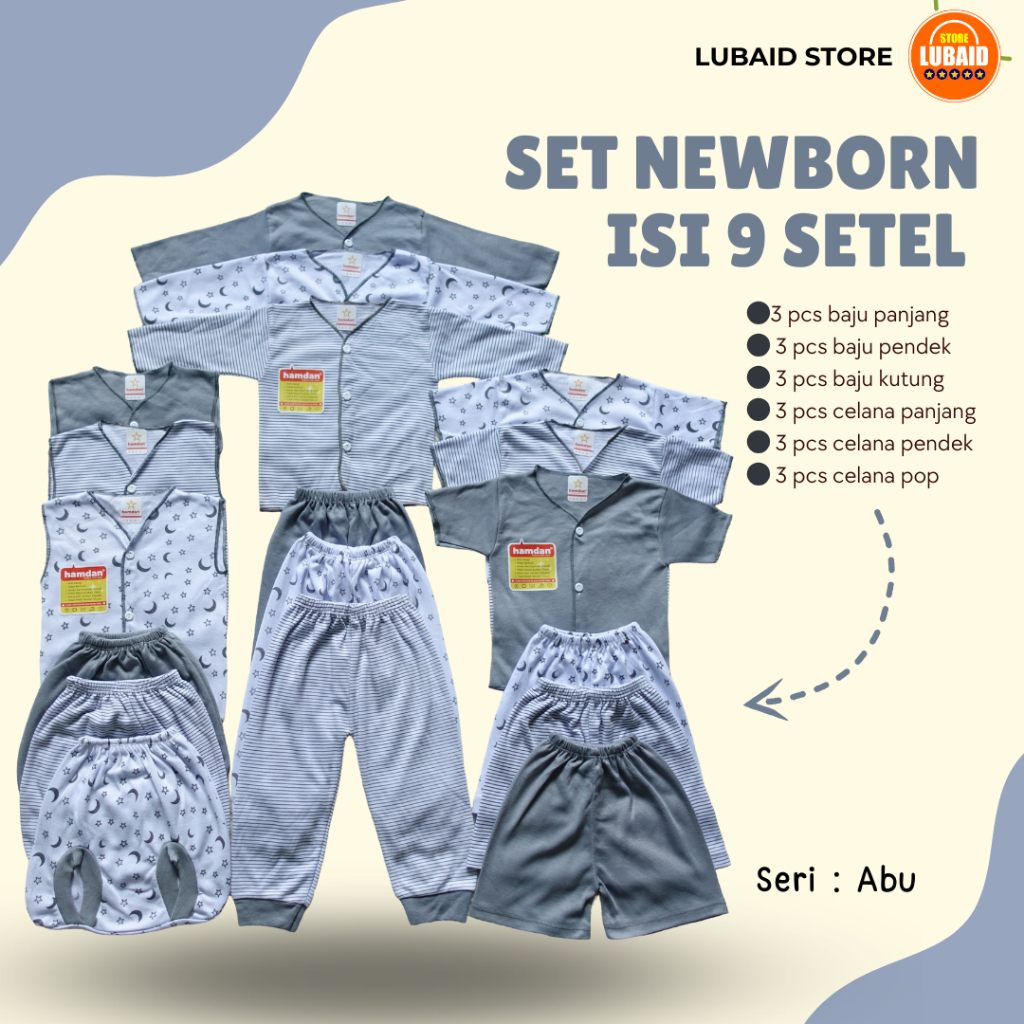Jual [SNB18-HD04] LUBAID STORE, Paket isi 18 Pcs / 9 Setel Baju ...