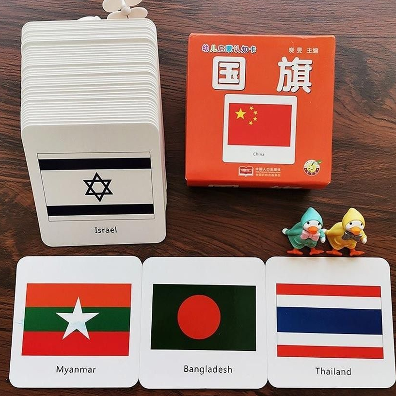 Jual 44 Pcs Konsep Flashcard Negara Bendera Negara Dunia Mainan Edukasi ...