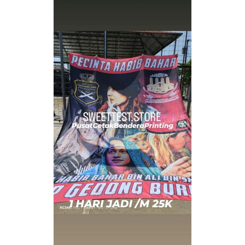 Jual 1 HARI JADI + FREE STICKER, BENDERA PRINTING CUSTOM SOLO, CETAK ...