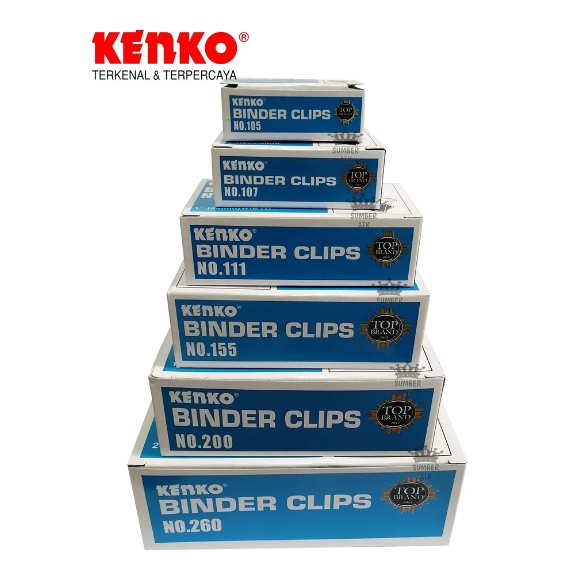 Jual BINDER CLIP KENKO 105 , 155 , 107 , 111 , 200 , 206 / CLIP FILE ...