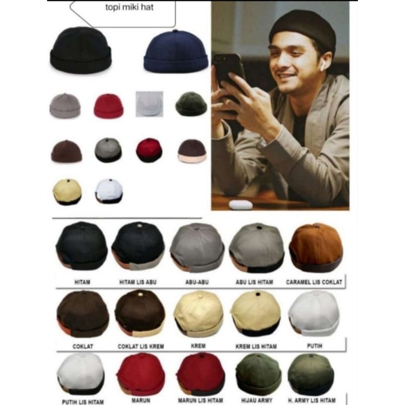 Jual TOPI MIKI HAT TOPI MIKI PRIA (PY) | Shopee Indonesia