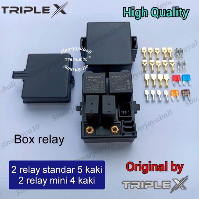 Jual kotak relay box rellay rilay 4 tempat sekring fuse rumah relay ...