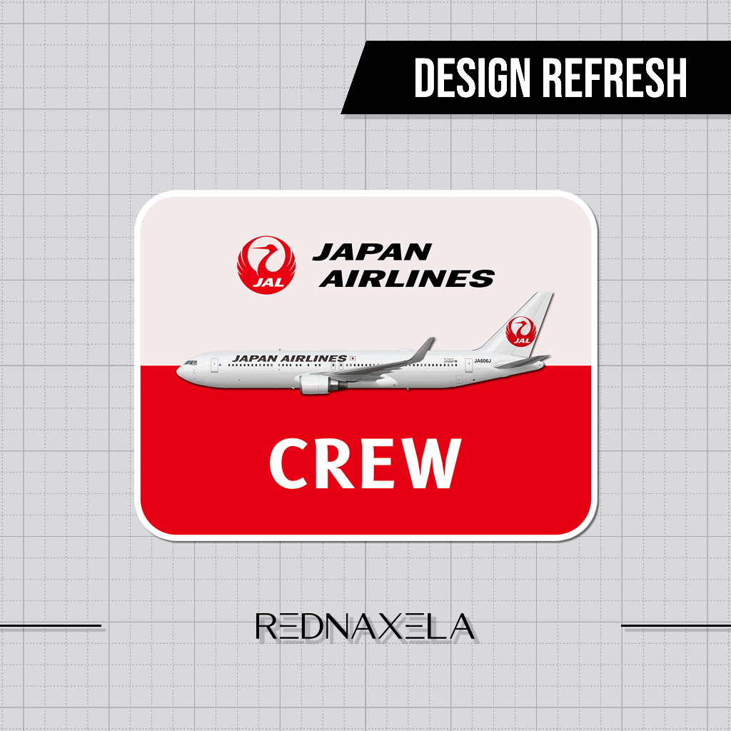 Jual Stiker Vinyl Japan Airlines Card Model Crew Sign Sticker | Shopee ...